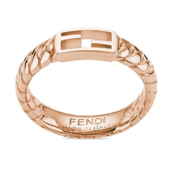 Fendi | Jewelry | Fendi Ff Baguette Band Ring | Poshmark